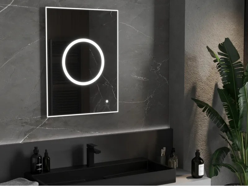 Mexen Koga zrcadlo do koupelny s podsvícením 60 x 80 cm, LED 6000K, antikondenzace - 9821-060-080-611-00
