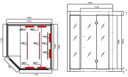 RAKOUSKÝ produkt - Infrasauna KIRUNA 160x160x210 ( K50160 )