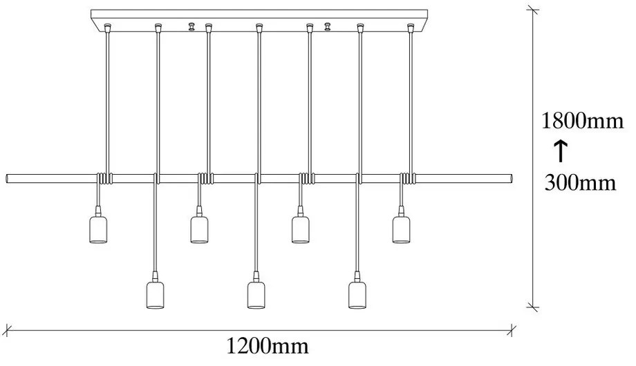 Černé kovové závěsné svítidlo Opviq lights Vincent