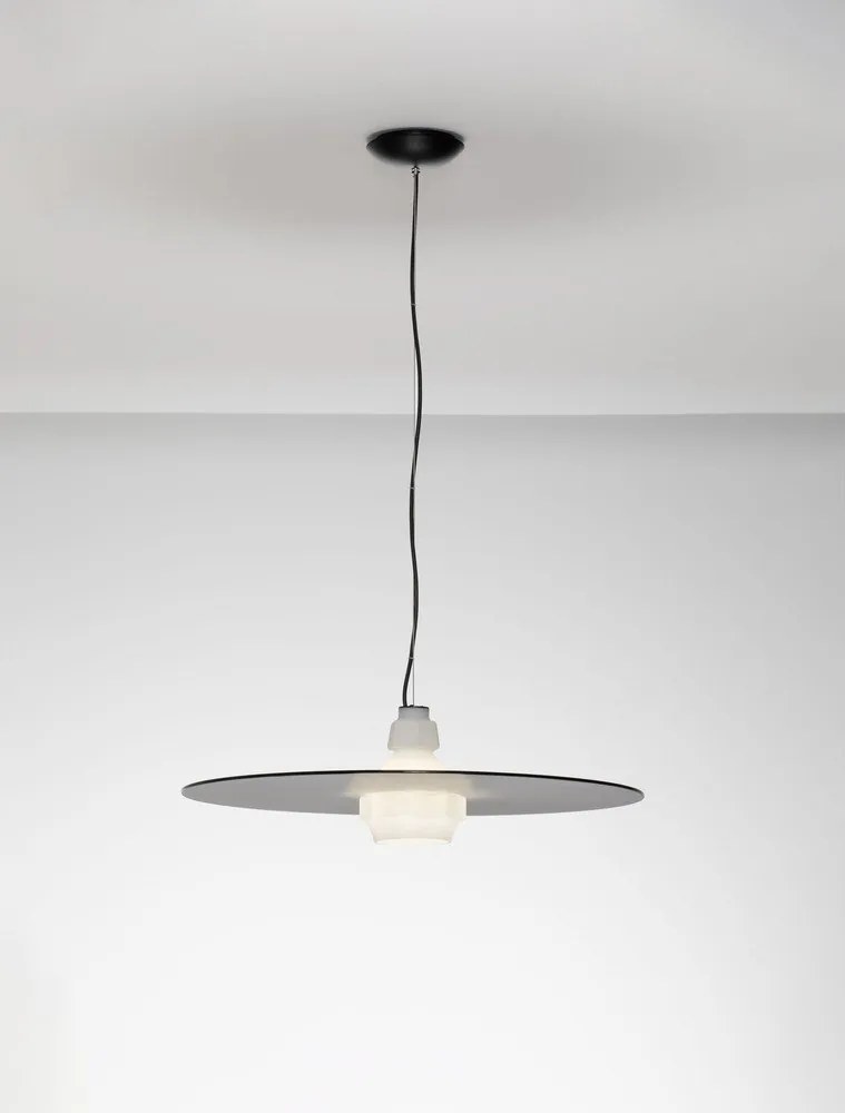Matně černé ocelové závěsné svítidlo ø 60 cm Lora – Nova Luce