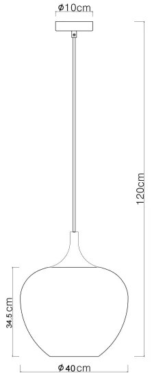 Globo 15548H2G - Lustr na lanku MAXY 1xE27/60W/230V měděná