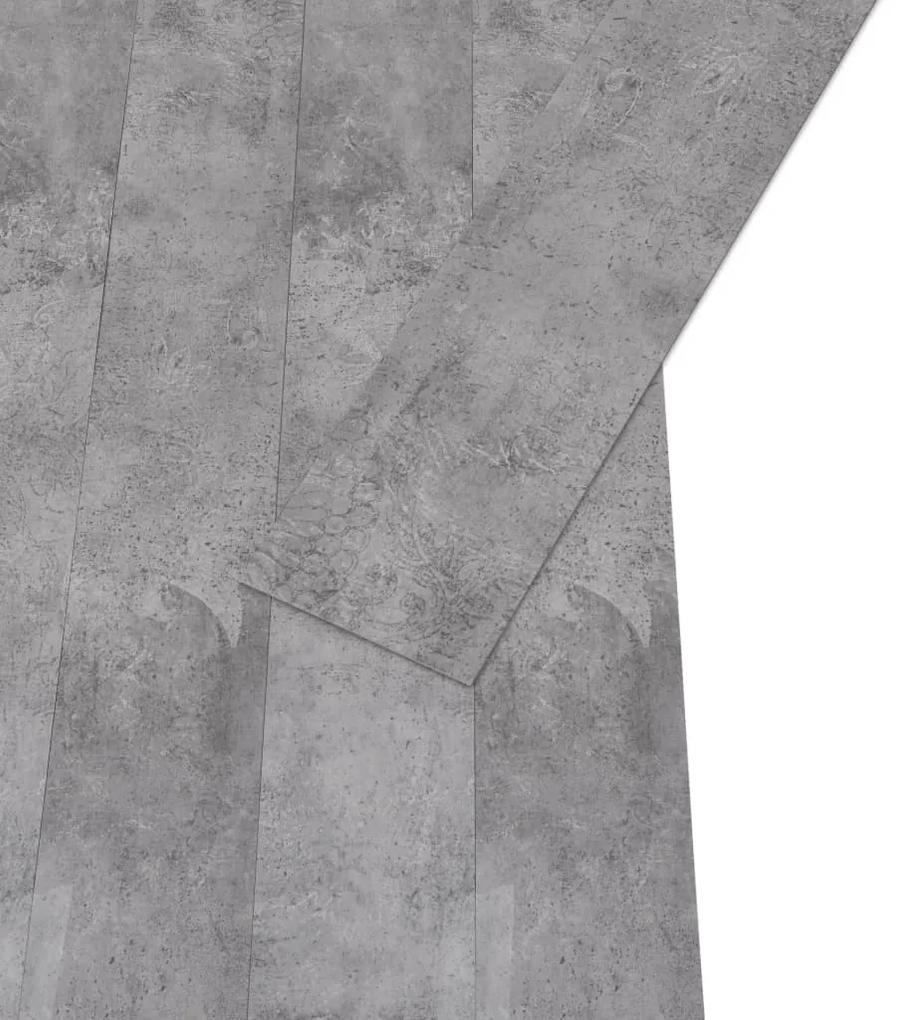 Nesamolepicí PVC podlahová prkna 4,46 m² 3 mm cementově hnědá,  146583