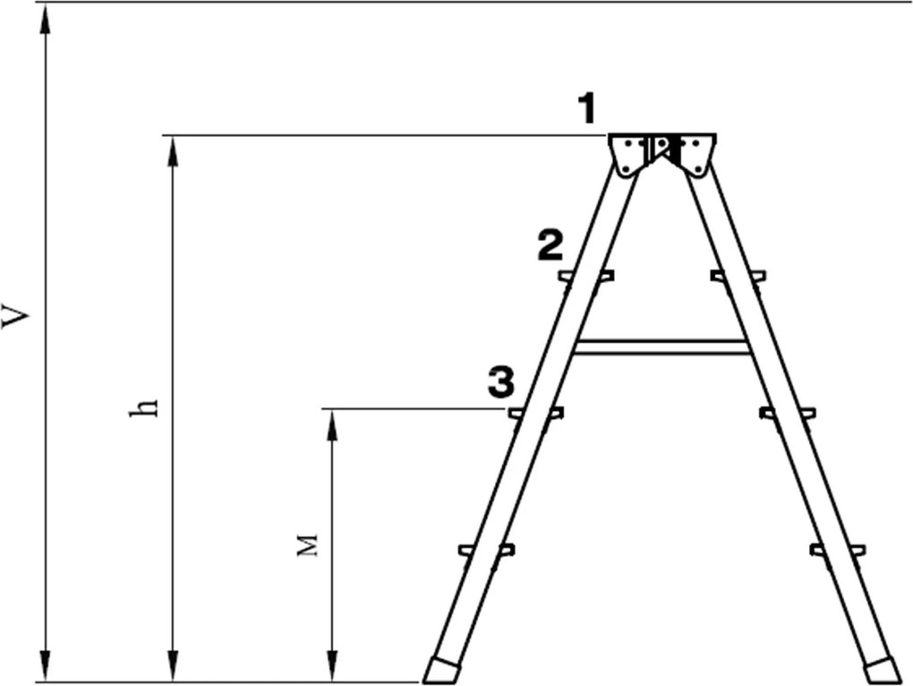 ELKOP Žebřík dvoustranný hliníkový DHR | 6 stupňů