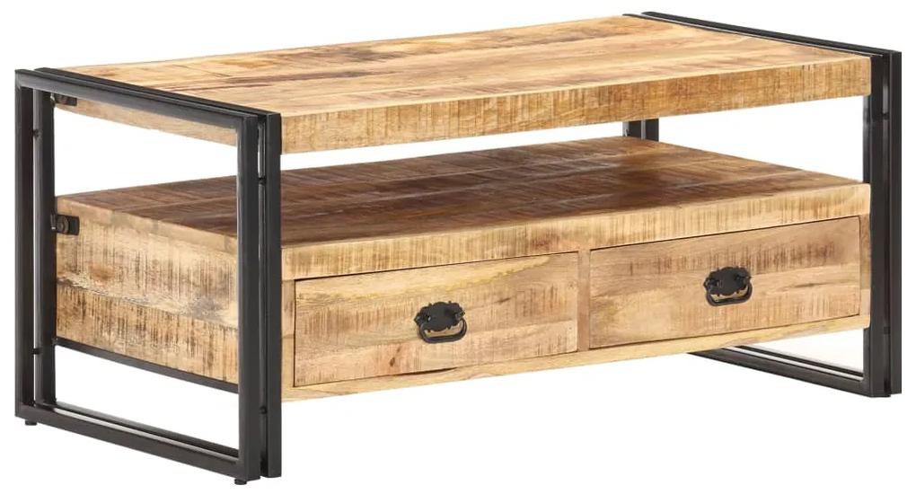 vidaXL Konferenční stolek 100 x 55 x 45 cm hrubé mangovníkové dřevo