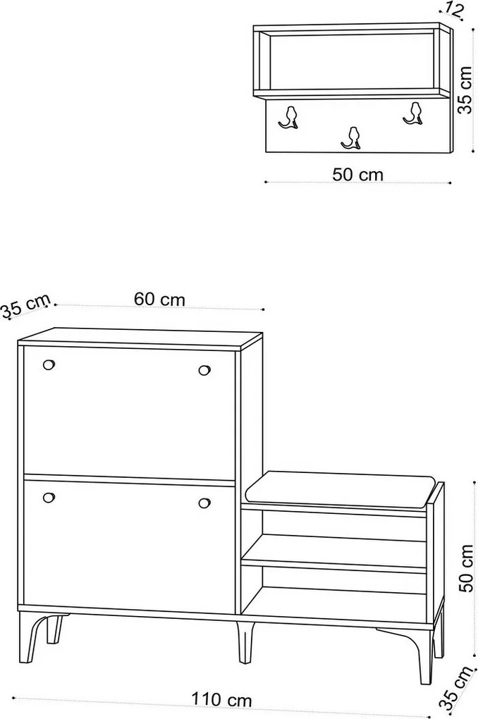 Předsíňová sestava Bred Oak