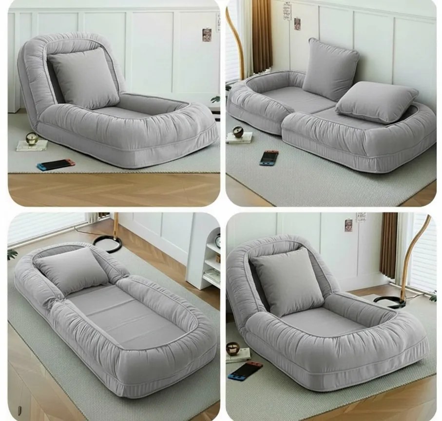Relaxační polohovací křeslo LAZY SOFA, šedé