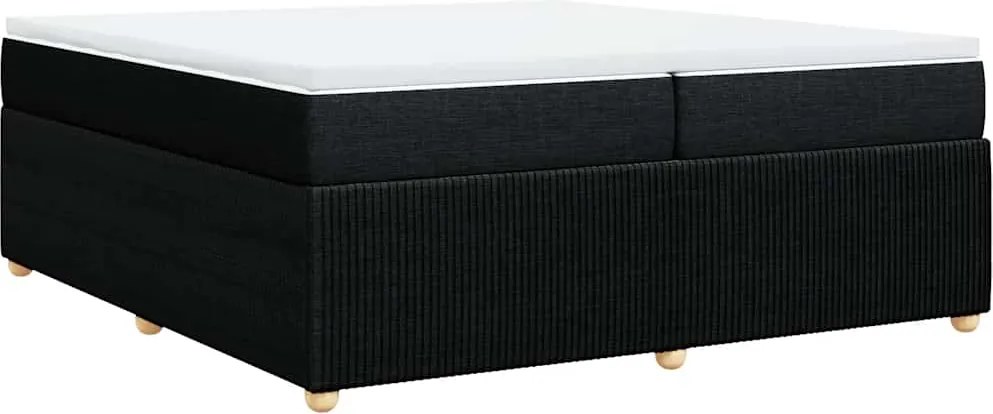Box spring postel s matrací černá 200x200 cm textil 3285597
