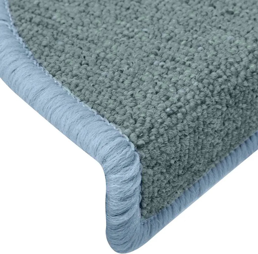 Schodové rohože 15 ks 65 x 24 x 4 cm mořská modrá půlkulaté velké 322363