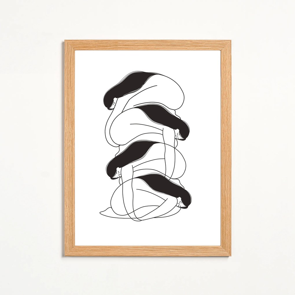 Eliška Straková | Kopa lásky Rám: Černý, Velikost: 40 x 30 cm