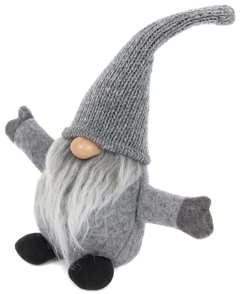 Vánoční skřítek ELF 045 - 35 cm šedý