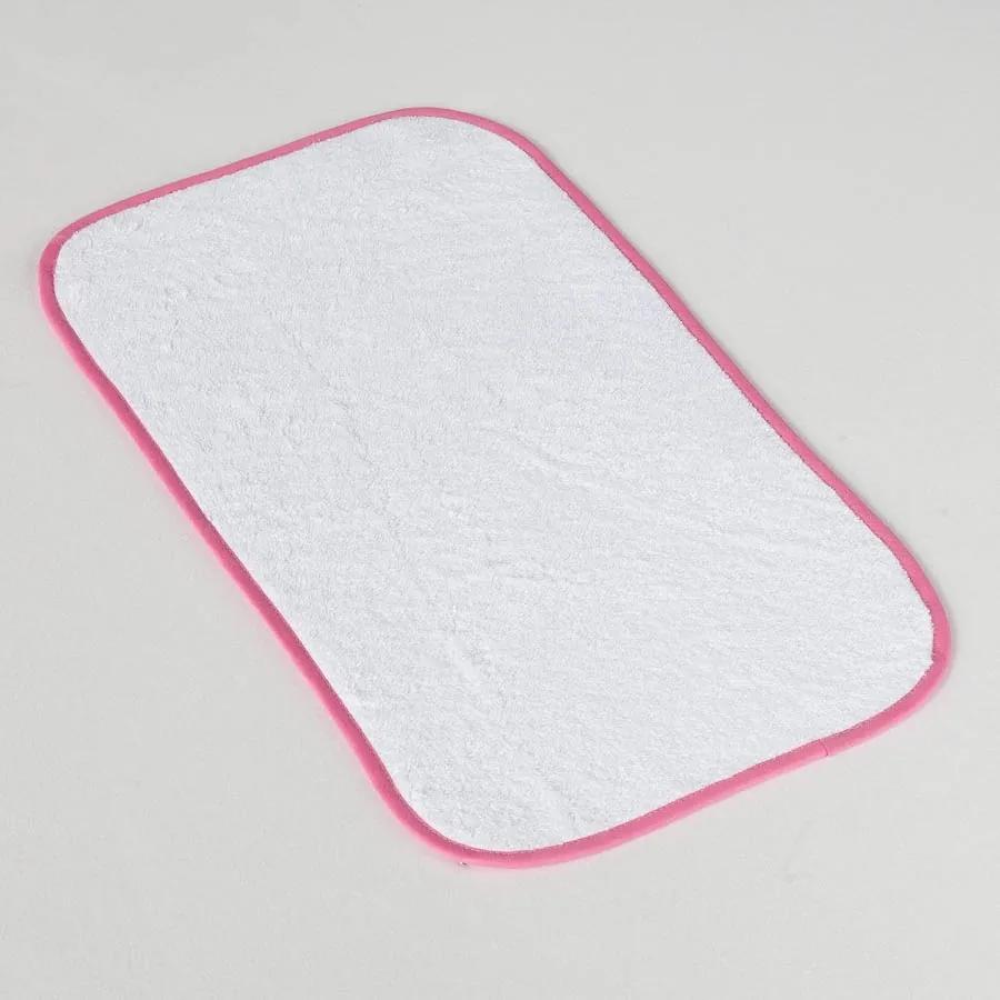 Veba dětský ručník lota - bílá s růžovým lemem 50x30