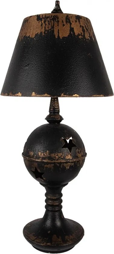 Černá antik kovová lampa Jallia - Ø 35*78 cm E27/ 1*60W