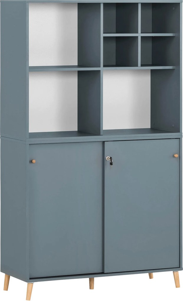 XXXLutz SKŘÍŇ NA ŠANONY, petrolej, 100,1/174,2/41 cm MID.YOU - Online Only kancelářský nábytek - 000895009703