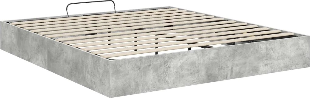 Ottoman postel Beton 203 x 180 x 25 cm Dřevěný materiál 3409208