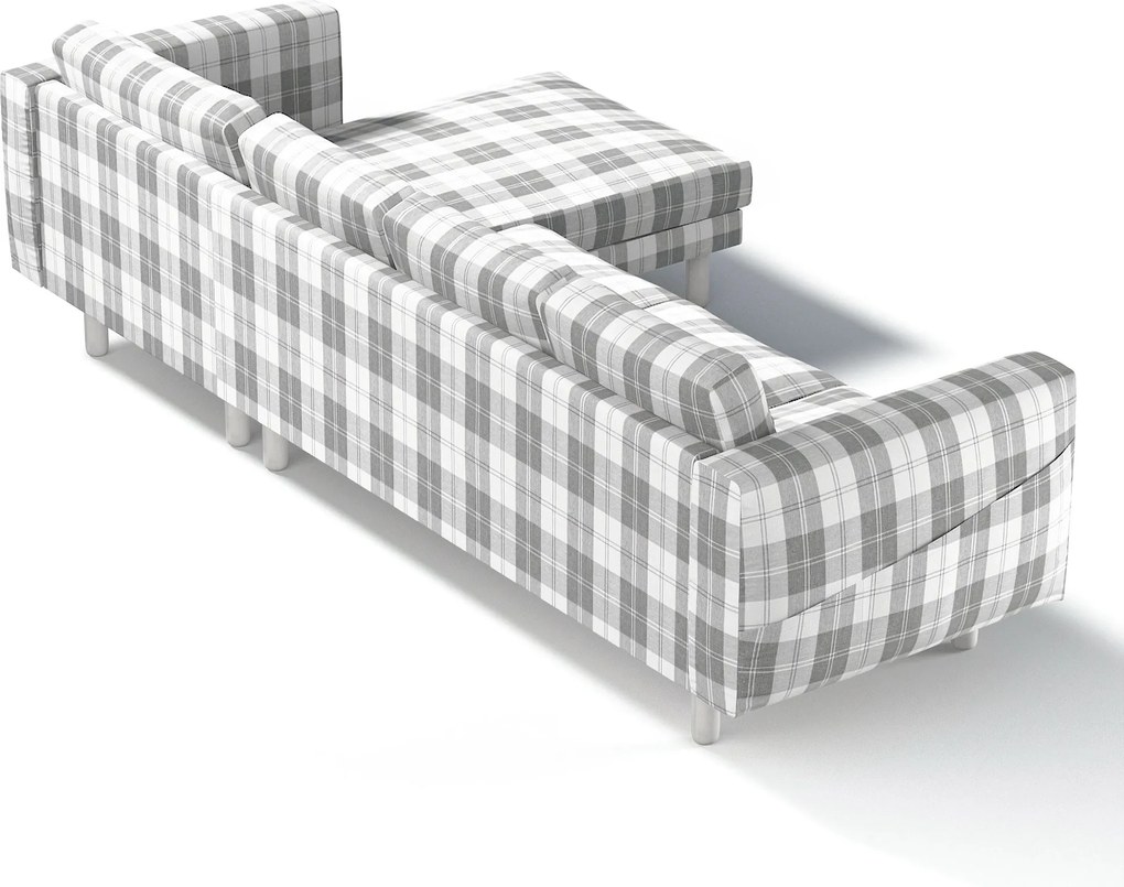 Potah na pohovku IKEA Norsborg 4-místná se šezlongem barva šedá látka pletený vzor, vzorované