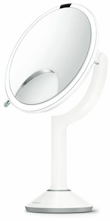 Simplehuman, Stolní kosmetické zrcadlo s LED osvětlením a dotykovým ovládáním Sensor TRIO, 20 cm | bílá