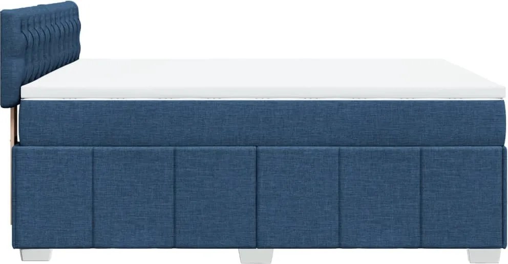 Box spring postel s matrací modrá 160x200 cm textil 3287132
