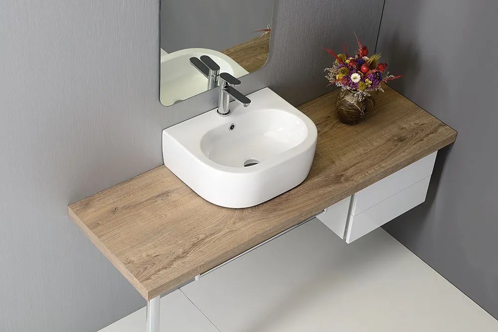 Kerasan Kerasan, FLO závěsná WC mísa, Rimless, 37x54 cm, bílá, 311101