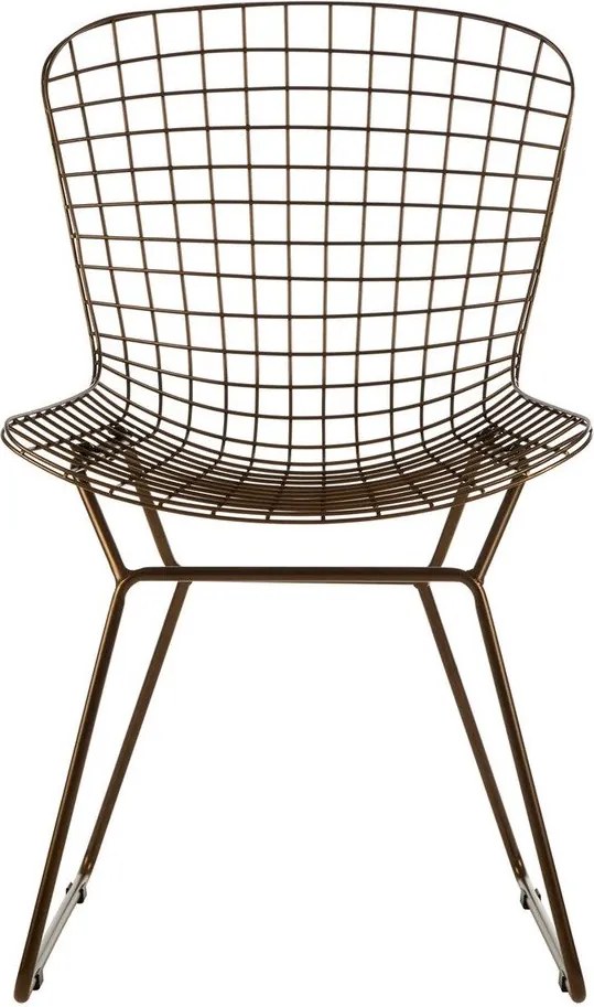 Kovová jídelní židle v bronzové barvě District – Premier Housewares