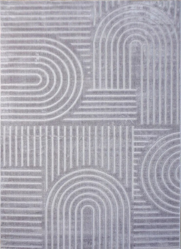 BE Koberec Zen Garden Collection 2405 LILA - šedý obdélníkový Rozměr: 60x100 cm
