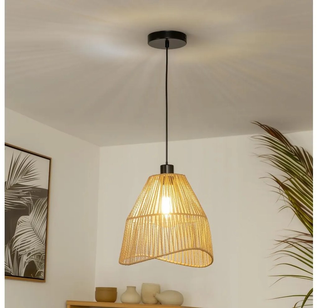 Brilagi - LED Lustr na lanku CERIA BOHO 1xE27/40W/230V pr. 30 cm hnědá