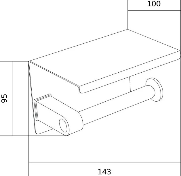 Mexen příslušenství, držák na wc papír, zlatá, 701197-50