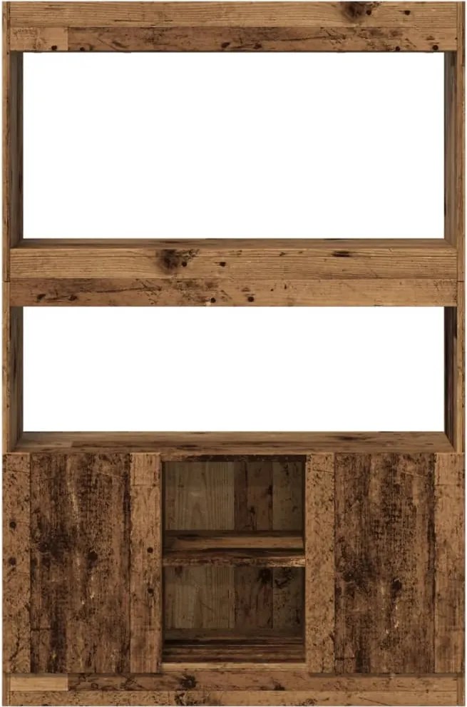 Skříň highboard old wood 92 x 33 x 140 cm kompozitní dřevo 3309616