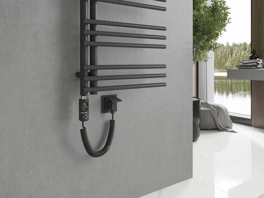 Mexen Neptun, elektrické topné těleso 900 x 500 mm, 600 W, antracitová, W101-0900-500-2600-66