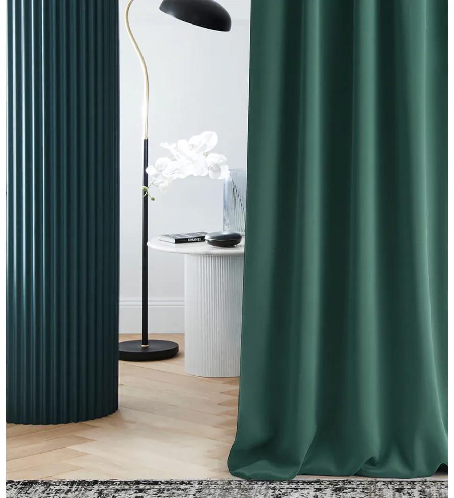 Room99 Hotový závěs na pásce Zatemňovací LAUREL Jednobarevný Barva: Tyrkysová, Velikost: 140 x 260 cm