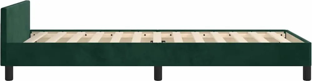 Rám postele bez matrace tmavě zelená 90 x 200 cm samet 3125614