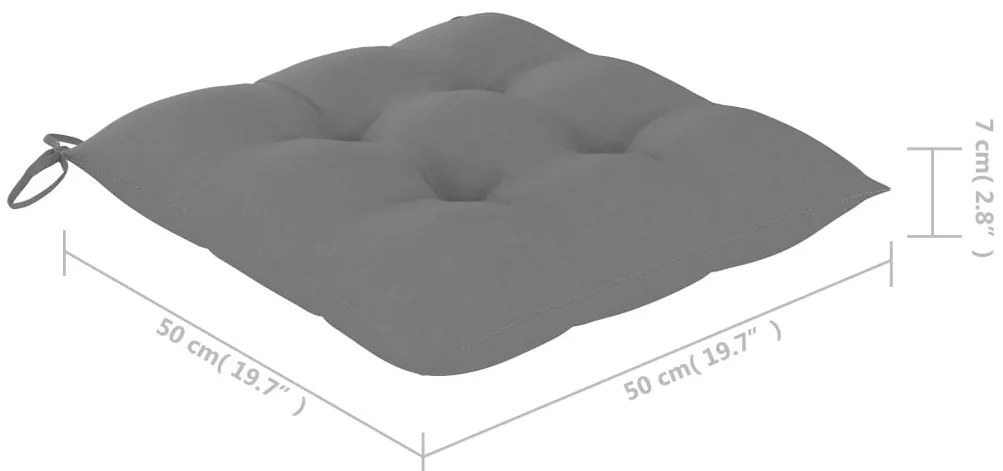 vidaXL Marketos Zahradní jídelní židle s poduškami 3 ks masivní akáciové dřevo