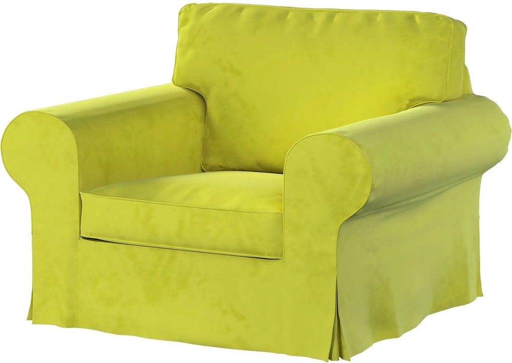 Potah na křeslo IKEA Ektorp barva zelená látka lesklé, sametová