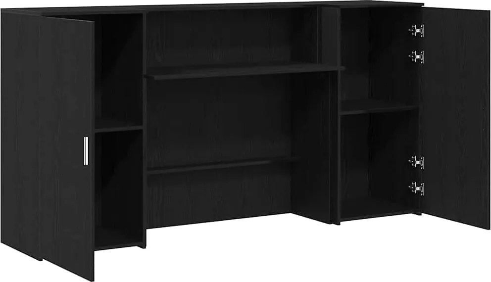 Recepční stůl černý dub 200x50x103,5 cm kompozitní dřevo 3324215