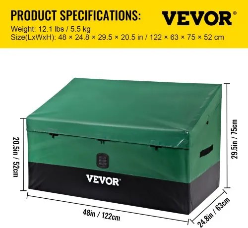 Venkovní úložný box Patio Deck Box 378,5 l voděodolná PE plachta