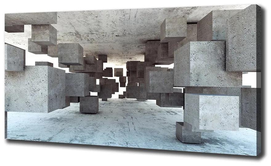 Wallmuralia Foto obraz tištěný na plátně Kvádry v betonu 140x70 cm