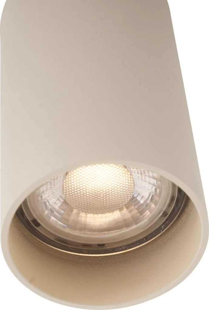 Sada 4 moderních béžových přisazených bodových světel GU10 50mm kulatých - Tuba