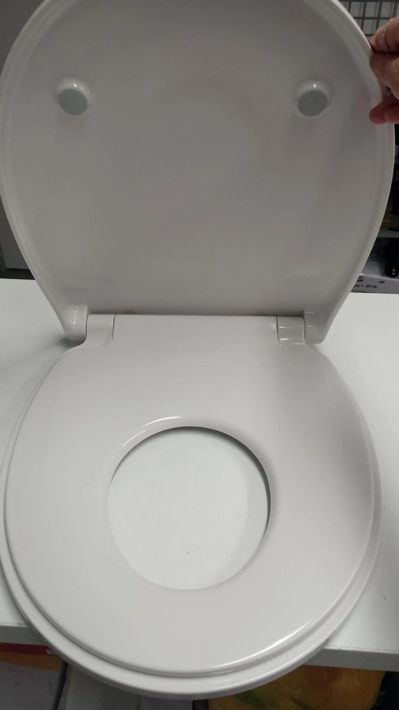 Mereo Samozavírací WC sedátko, duroplast, bílé, s odnímatelnými panty CLICK - II. jakost