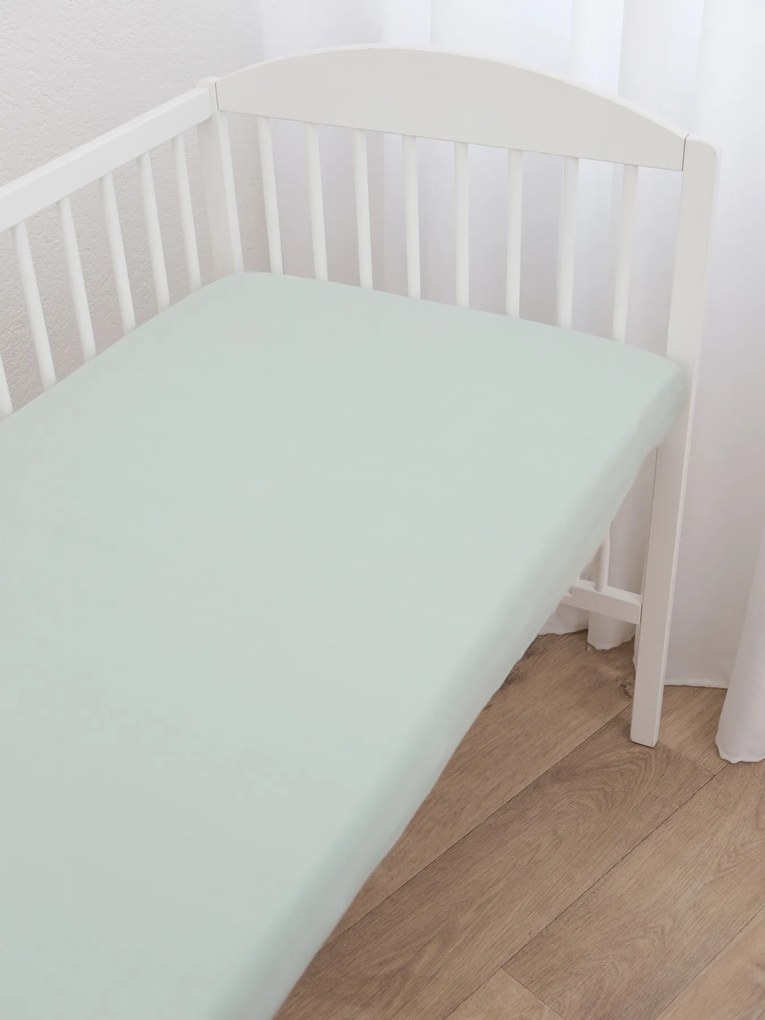 MK Lůžkoviny Jersey prostěradlo do postýlky Classic 70 x 140 cm – mátová