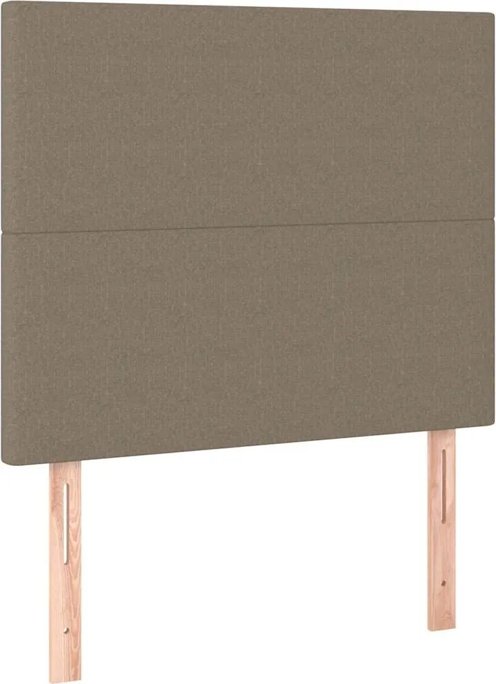 Box spring postel s matrací a LED taupe 90x190 cm textil 3134681
