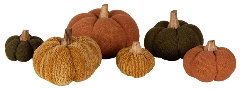 Oranžová dekorace muškátová dýně z juty – 17 cm