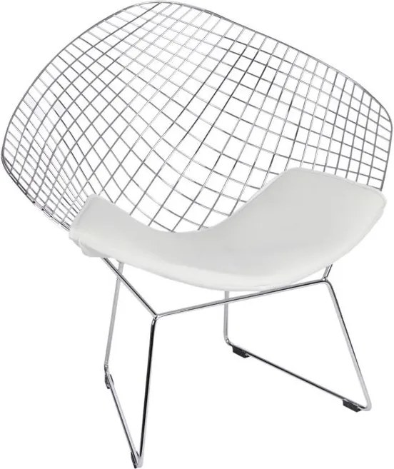Jídelní židle HarryArm inspirovaná Diamond Armchair bílá 