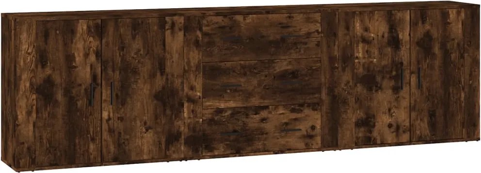 Příborníky 3 ks kouřový dub kompozitní dřevo 3185404