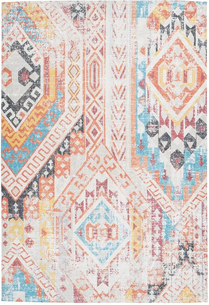 XXXLutz NAPLOCHO TKANÝ KOBEREC, 80/150 cm vícebarevná, oranžová - Online Only koberce & rohožky - 005937115804