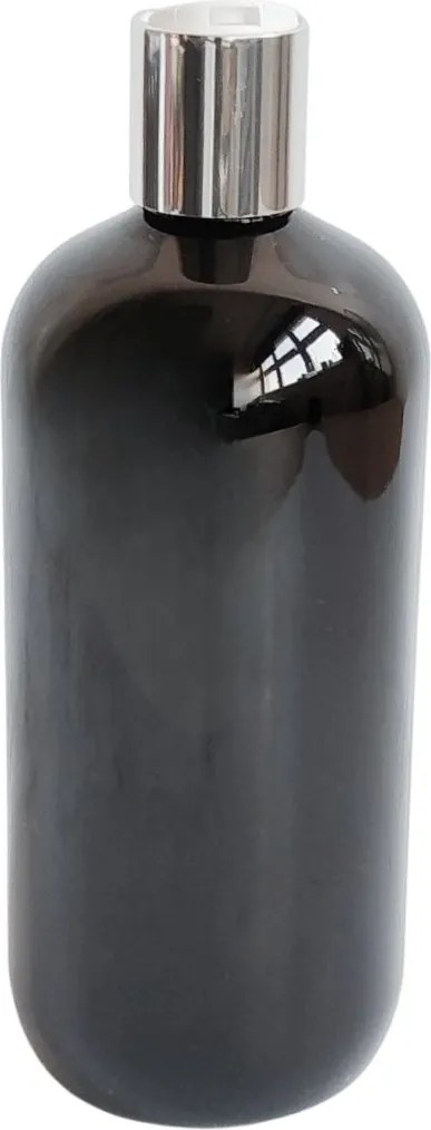 Dávkovač na mýdlo 500 ml černý s bílo-stříbrným DISC TOP BELA