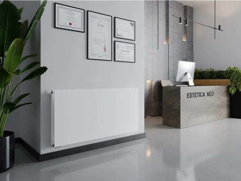 Mexen CVHF20 Hygiene Flat deskový radiátor 600 x 1000 mm, spodní připojení, 1004 W, bílý - W620HF-060-100-00