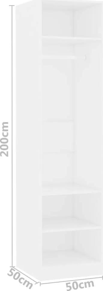 vidaXL Šatní skříň 50 x 50 x 200 cm dřevotříska [800236] Barva: Černá