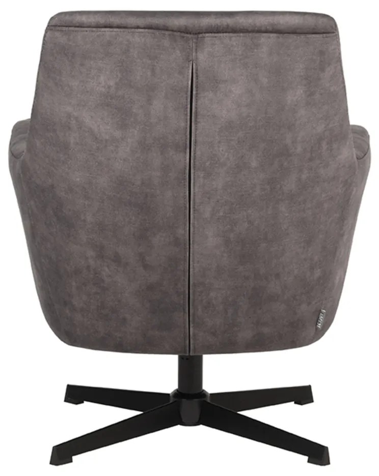 LABEL51 Sametové křeslo TOBY antracit CM-55.000