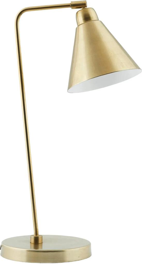 House Doctor Stolní lampa Game Brass, zlatá barva, kov