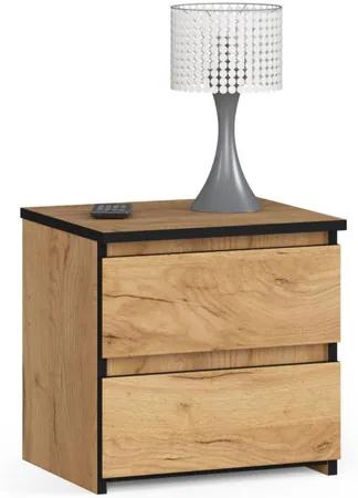 Noční stolek CL2 2SZ CLP - řemeslný dub