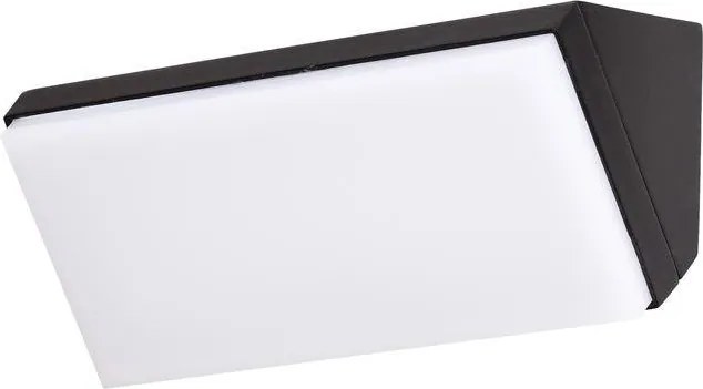 NV 9270027 Venkovní nástěnné svítidlo KEEN černý hliník akrylový difuzor LED 12W 3000K 220-240V 108st. IP65 - NOVA LUCE